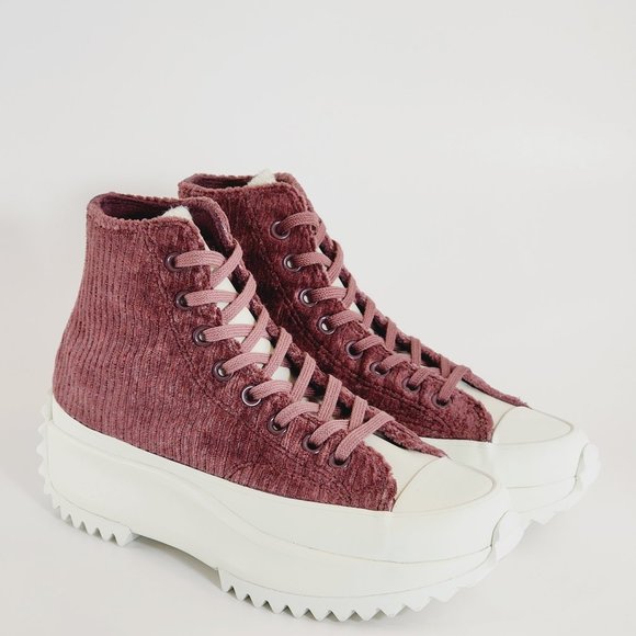 Converse | Shoes | Converse Run Star Hike Dark Wine Velour Womens ...